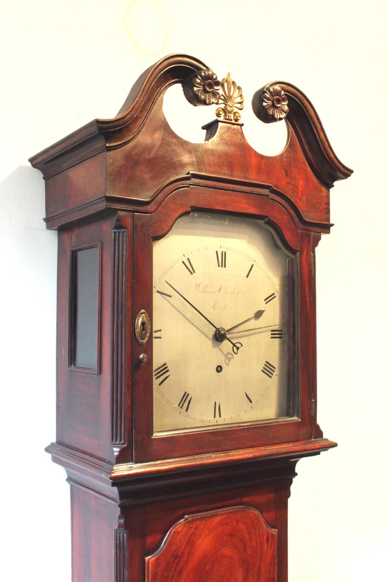 George III Mahogany Regulator Clock For Sale at 1stDibs