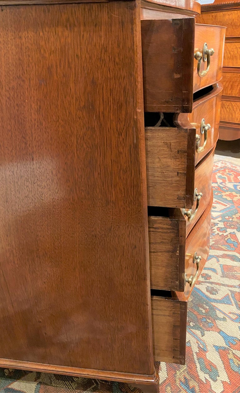 George III Mahogany Serpentine Dressing Commode w/ Fitted Leather ...