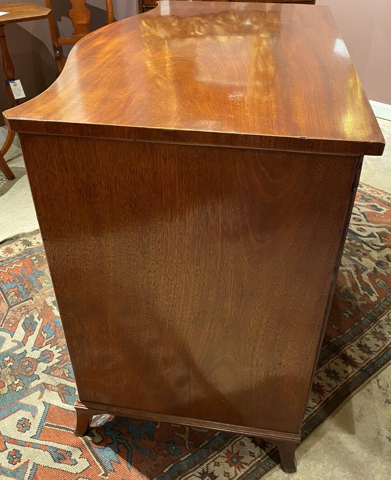 George III Mahogany Serpentine Dressing Commode w/ Fitted Leather ...