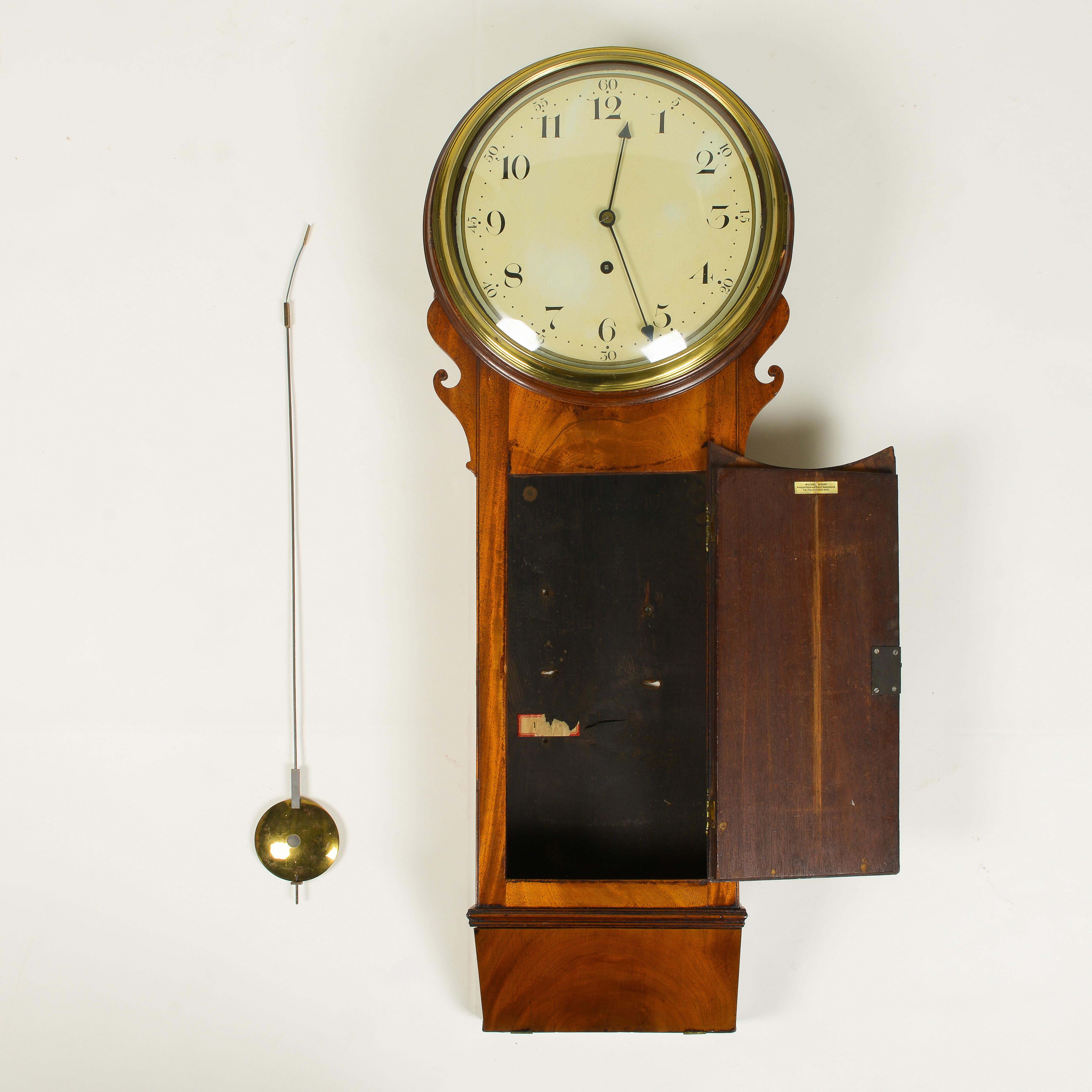 George III Mahogany Tavern Clock For Sale at 1stDibs