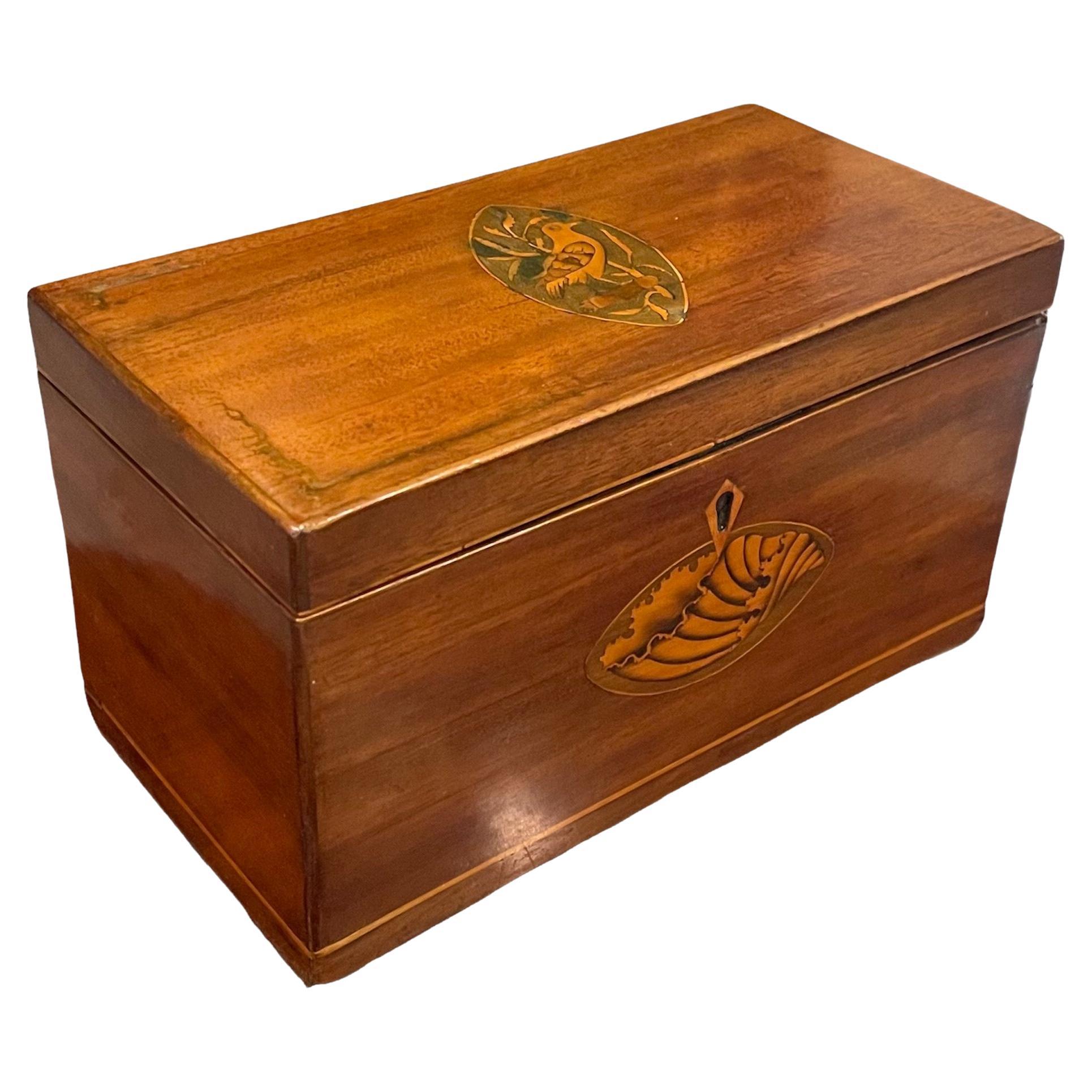 George III Period Mahogany Tea Caddy at 1stDibs