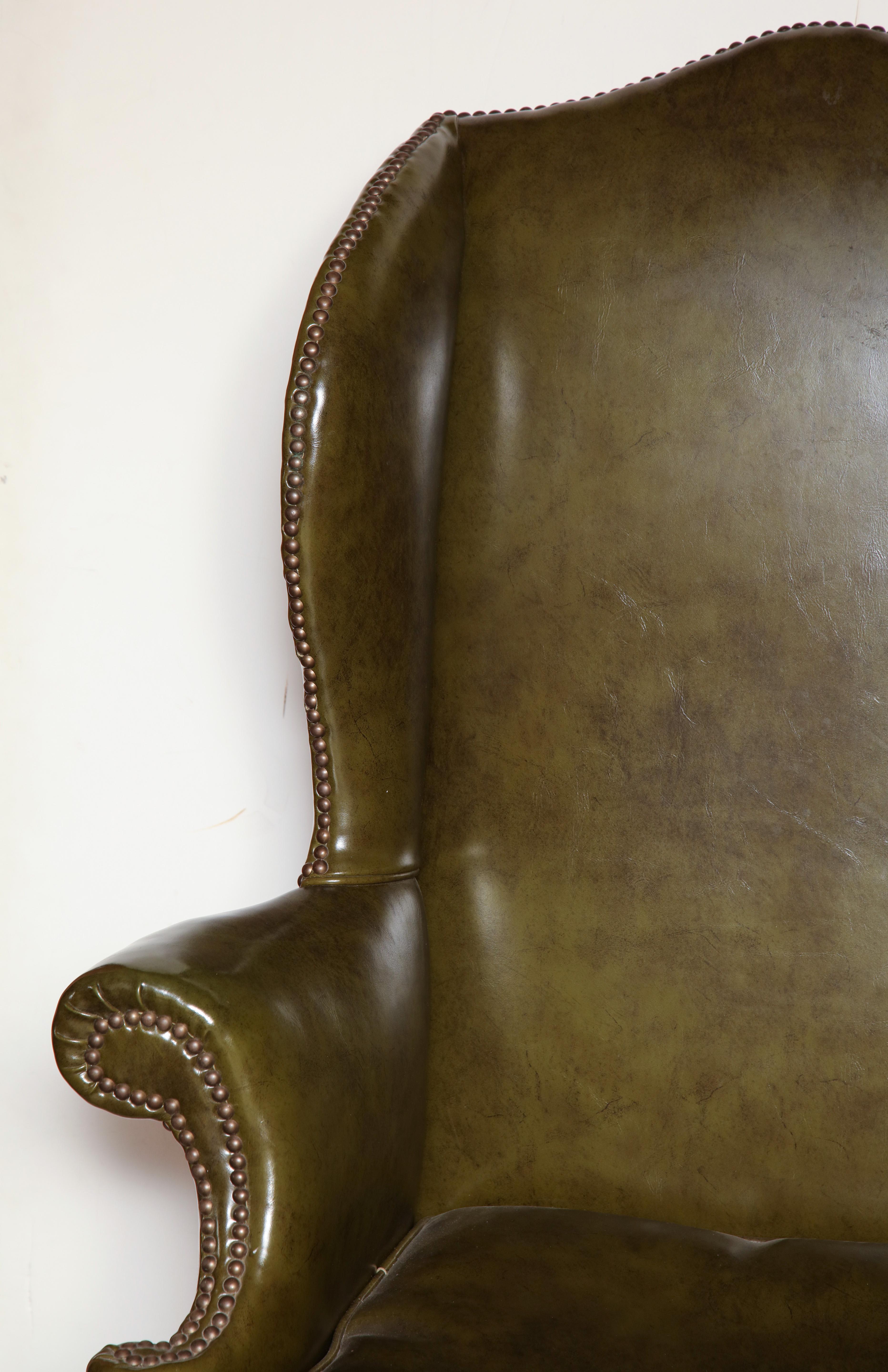 George III Mahogany Wing Chair at 1stDibs