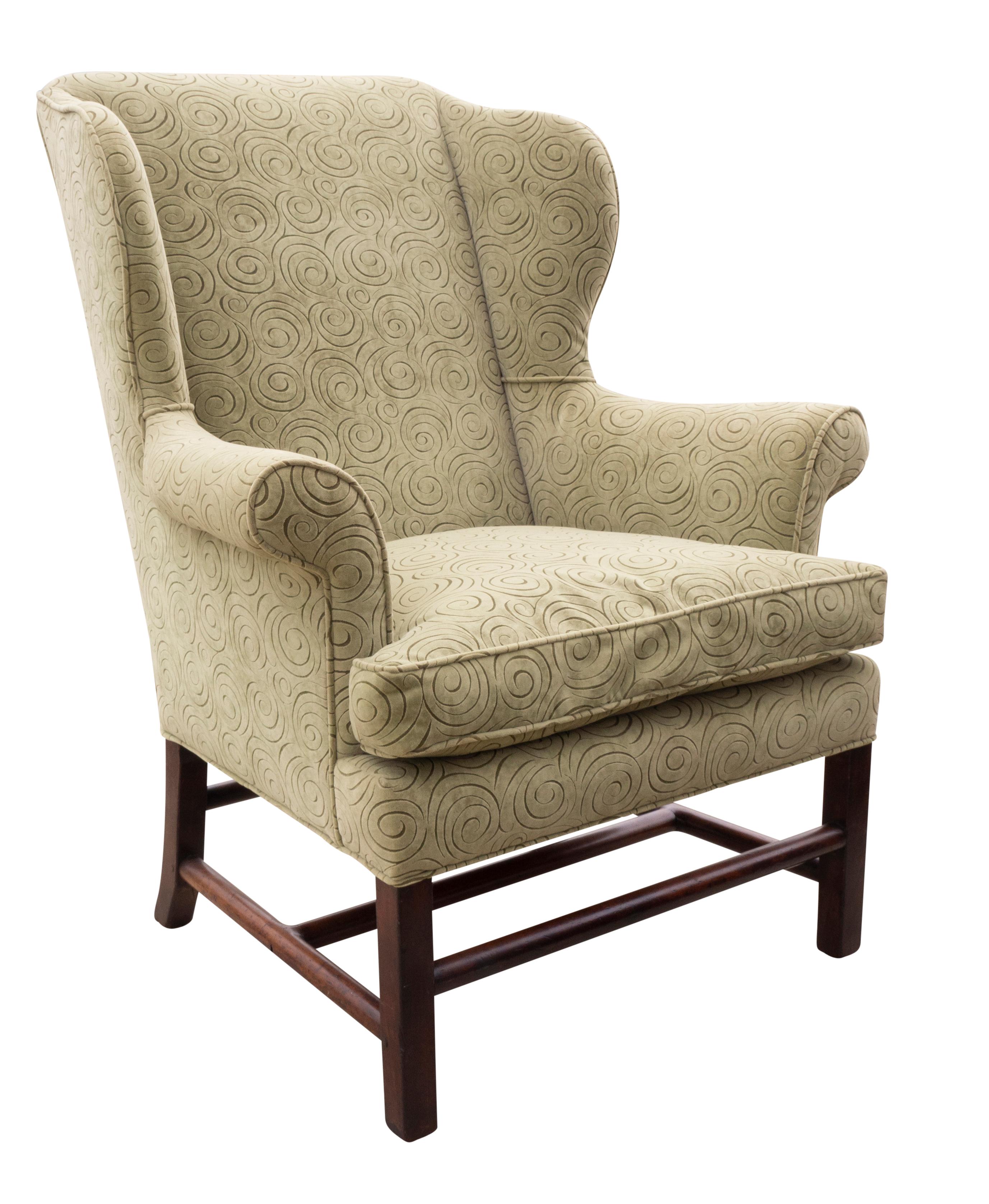 George III Mahogany Wingchair For Sale at 1stDibs