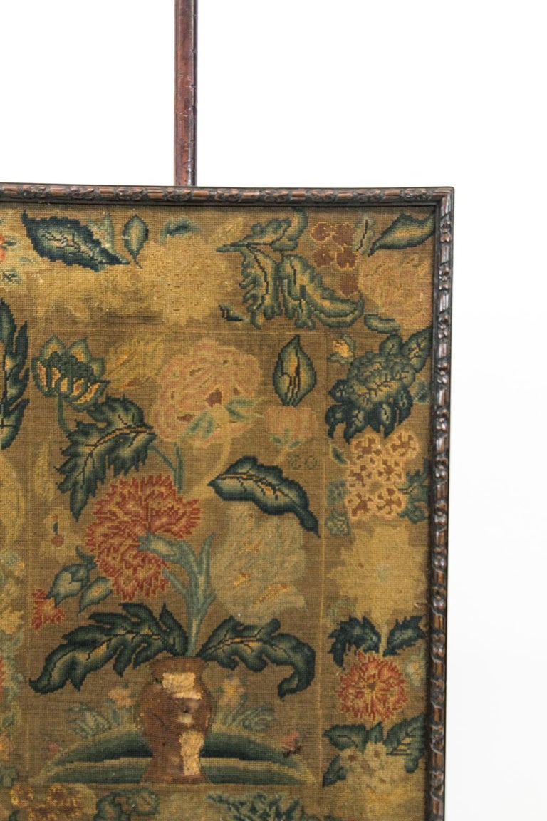 George III Needlework Fire Screen For Sale at 1stDibs