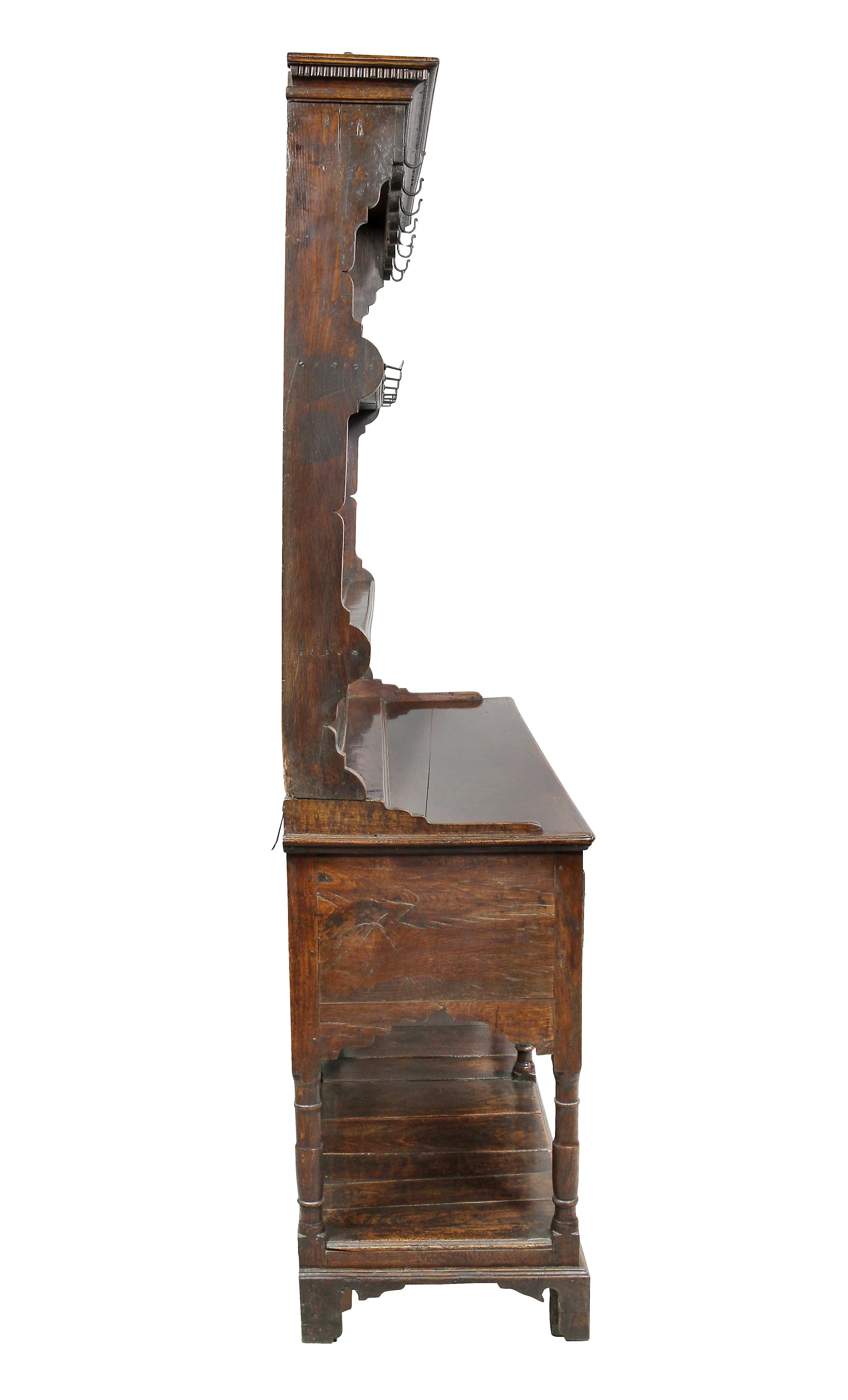 George III Oak Welsh Dresser For Sale at 1stDibs