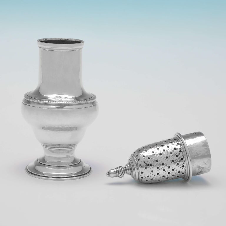 George III Period Antique Sterling Silver Pepper Pot, London, 1764 For ...