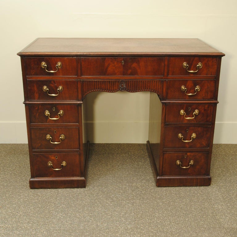 George III Period Mahogany Fitted Desk Attributed to Gillows of ...