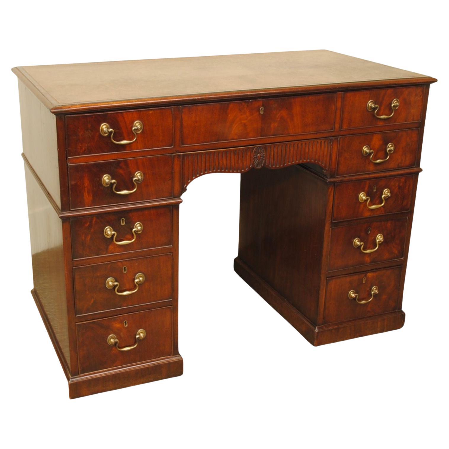 George III Period Mahogany Fitted Desk Attributed to Gillows of ...