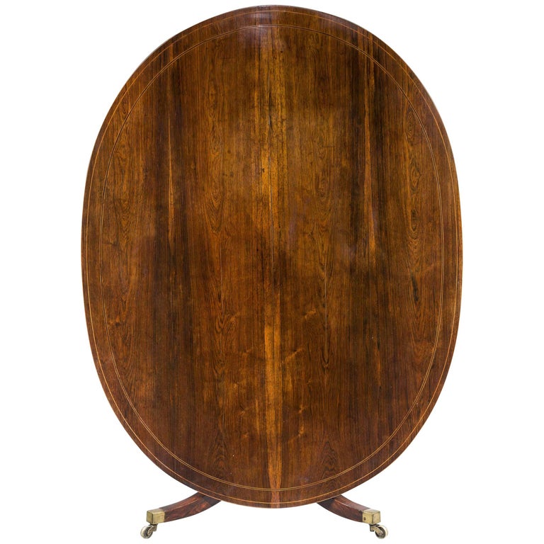 George III Period Mahogany Oval Dining Table at 1stDibs
