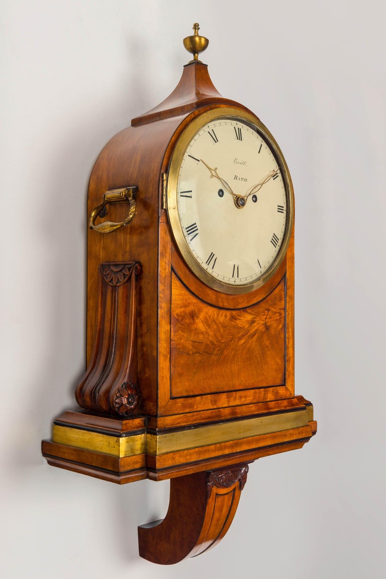 18th Century Antique George III Satinwood Bracket Clock by James Evill ...