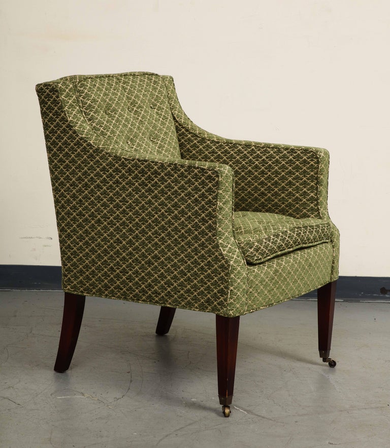 George III Regency Style Armchairs on Casters, Set of 8 at 1stDibs