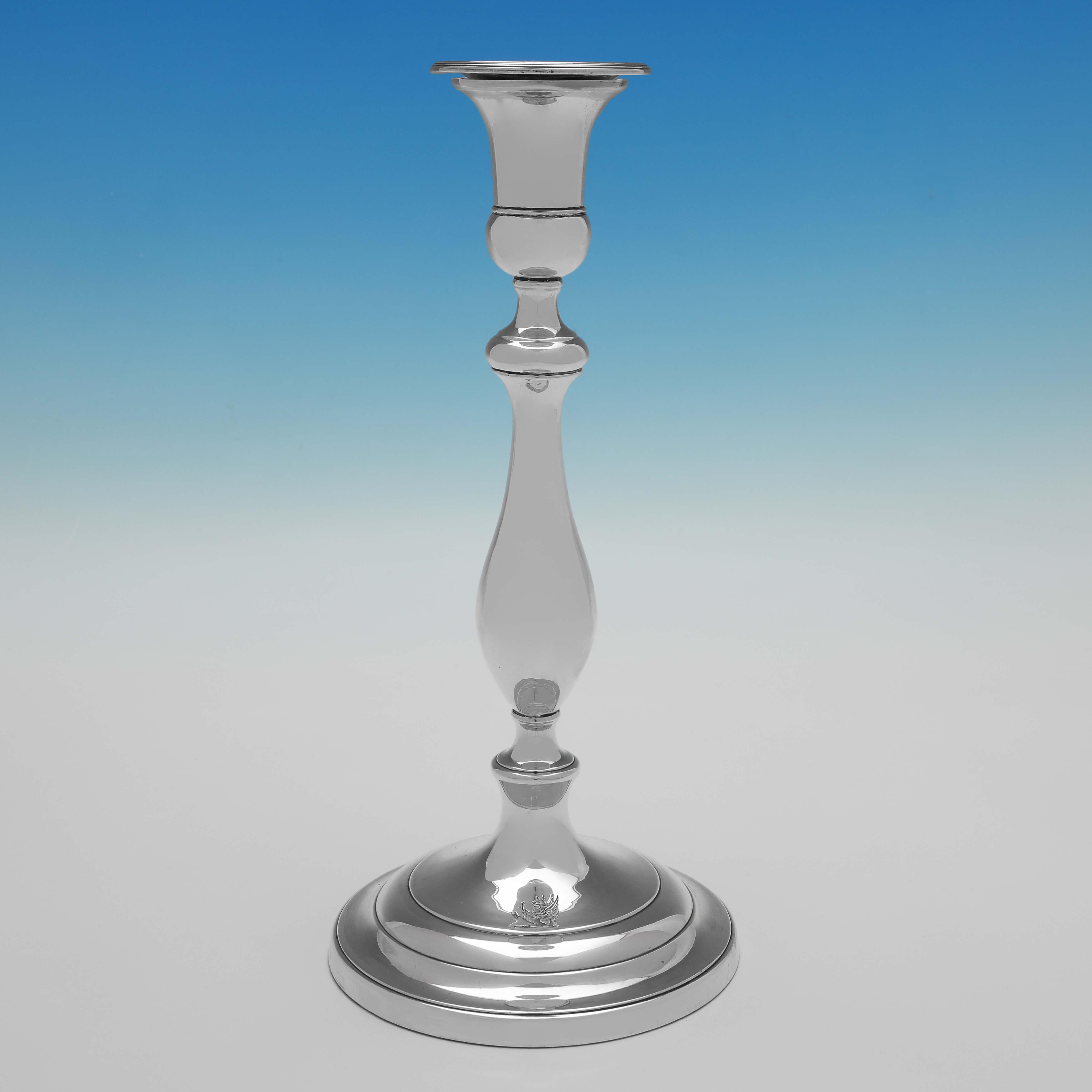 George III Set of 4 Antique Sterling Silver Candlesticks, Sheffield ...