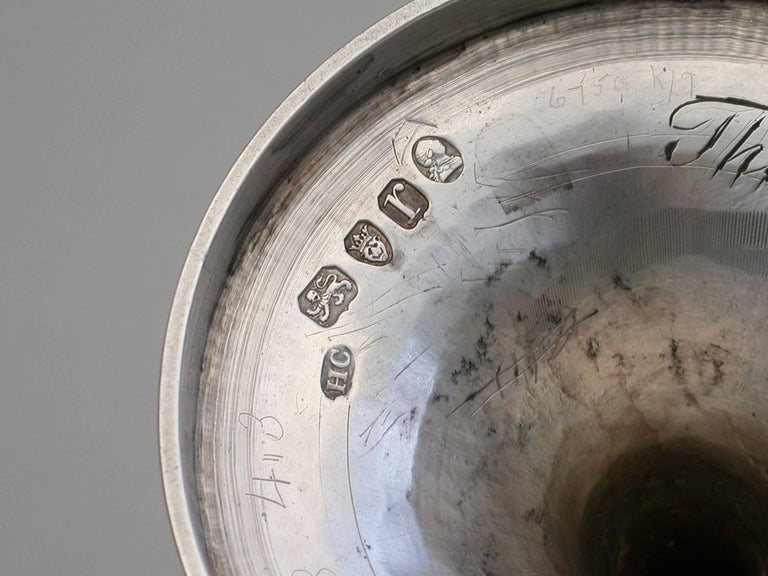 George III Small Silver Wine Goblet. by Henry Chawner, London, 1792. at ...