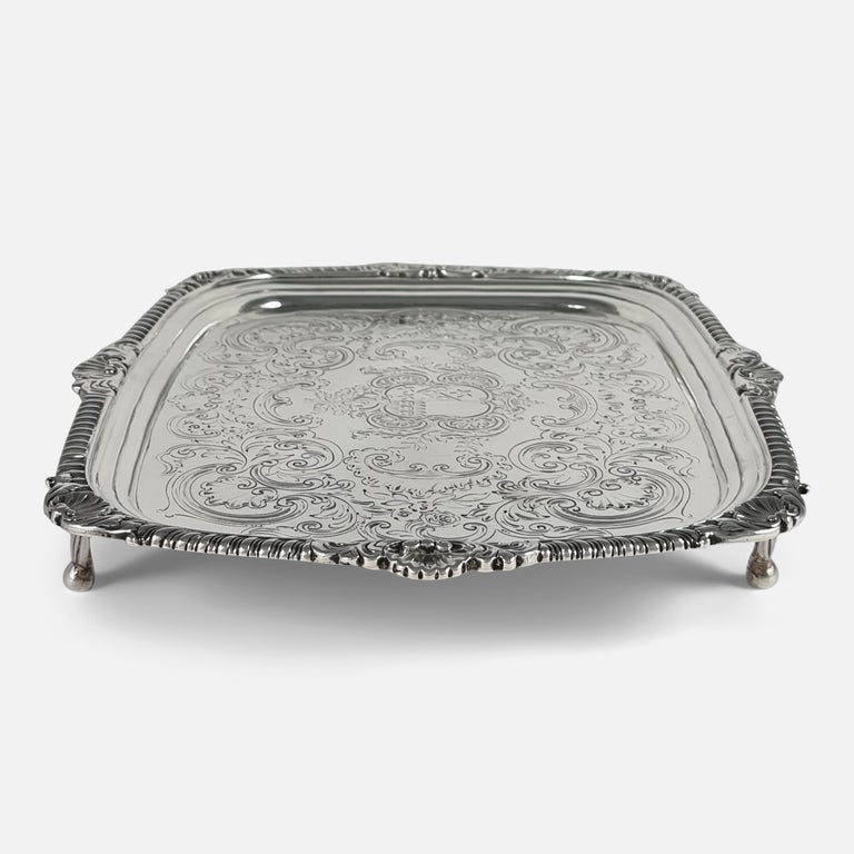 George III Sterling Silver Salver, William Bennett, 1809 For Sale at ...