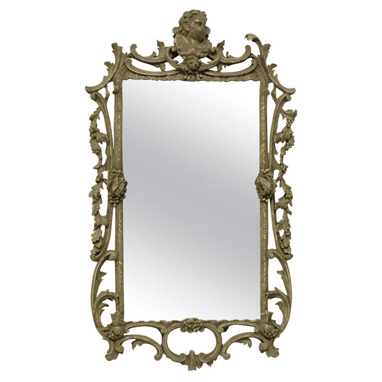 George III Style Carved and Painted Mirror For Sale at 1stDibs