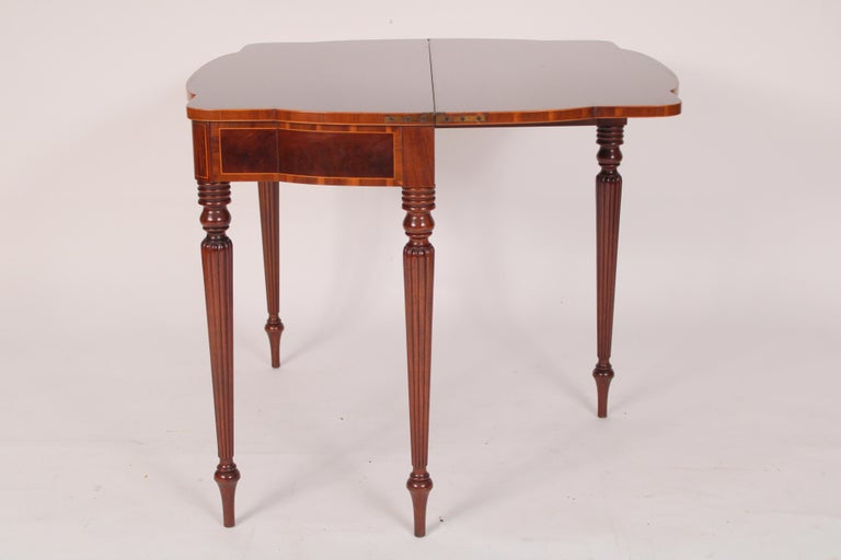 George III Style Mahogany Inlaid Games Table For Sale at 1stDibs