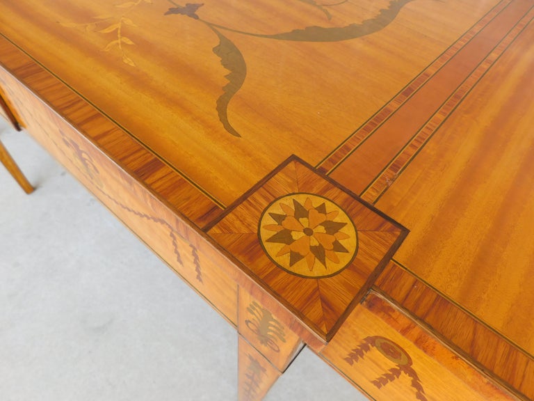 George III Style Mahogany Neo-Classical Marquetry Console Table For ...