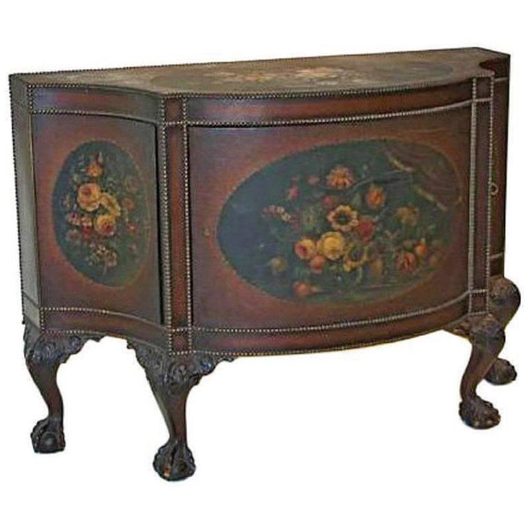 Italian Rococo Style Walnut Bombe Commode, 20th Century at 1stDibs