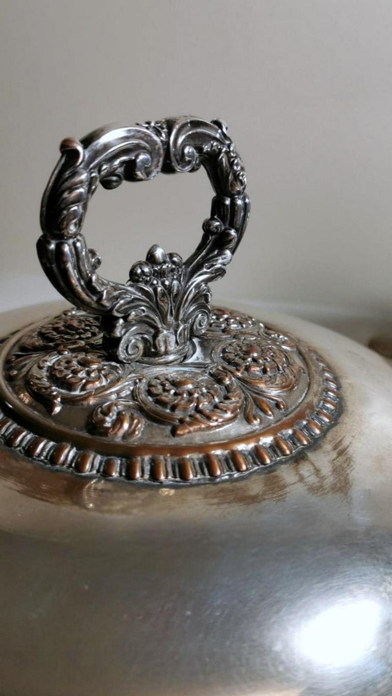 George III Style Pair of English Round Meat Plate Covers in Silver ...