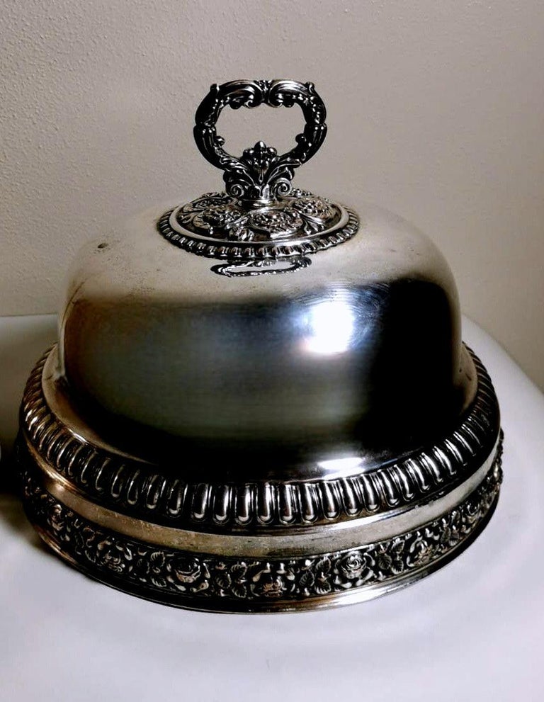 George III Style Pair of English Round Meat Plate Covers in Silver ...