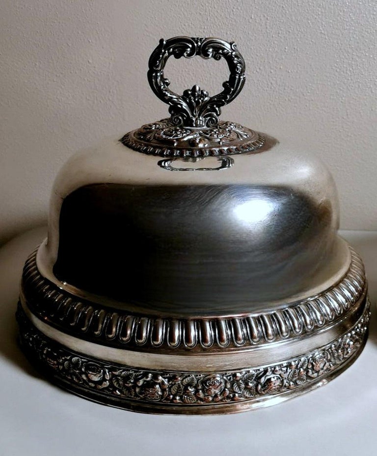 George III Style Pair of English Round Meat Plate Covers in Silver ...