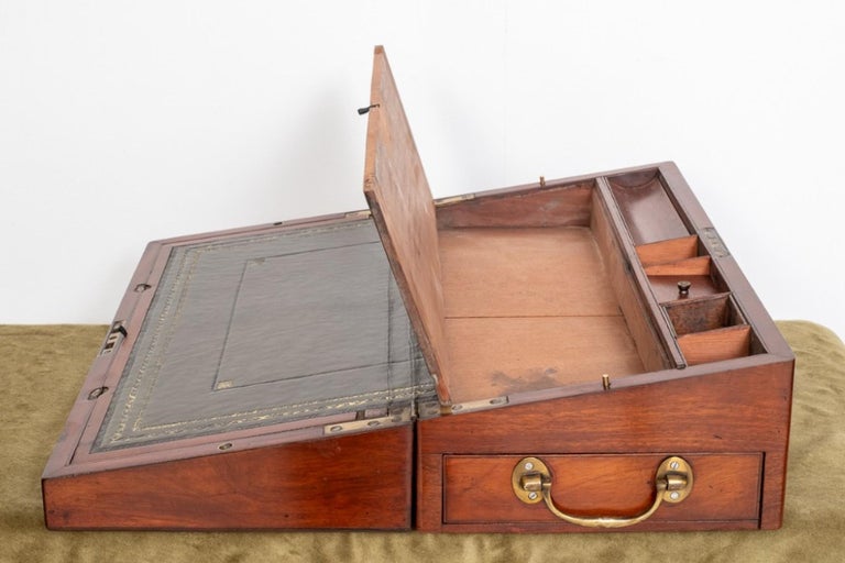 George III Writing Box Campaign Travelling Slope, 1800 For Sale at 1stDibs