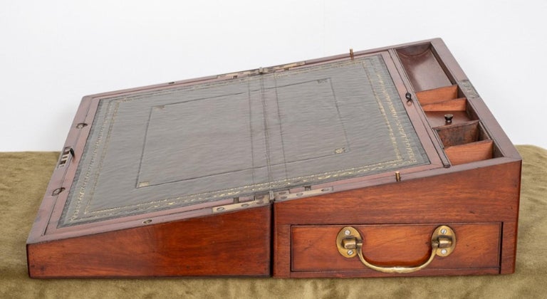 George III Writing Box Campaign Travelling Slope, 1800 For Sale at 1stDibs