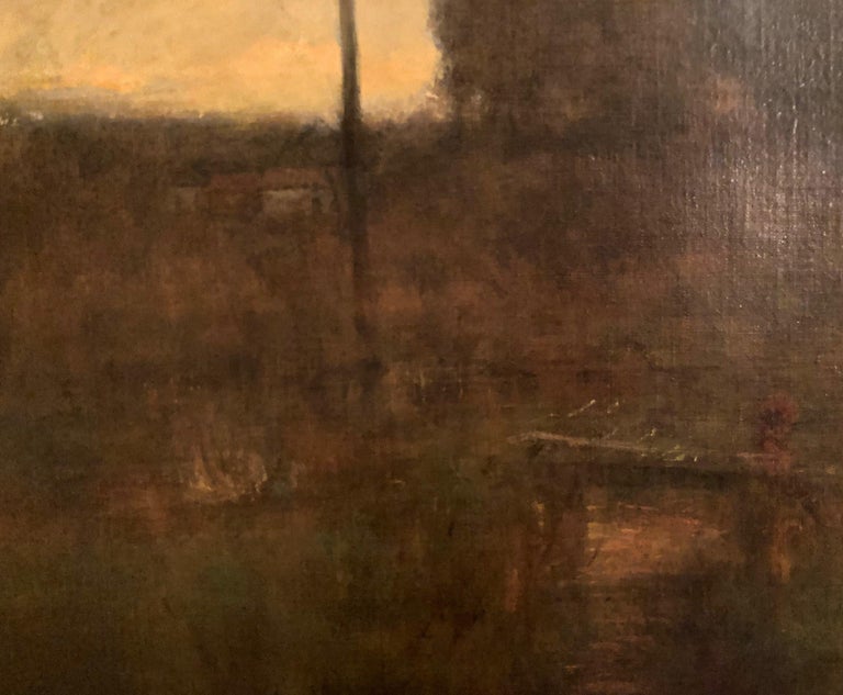 George Inness - "A Cloudy Day," View of Montclair, New Jersey, Tonalist ...