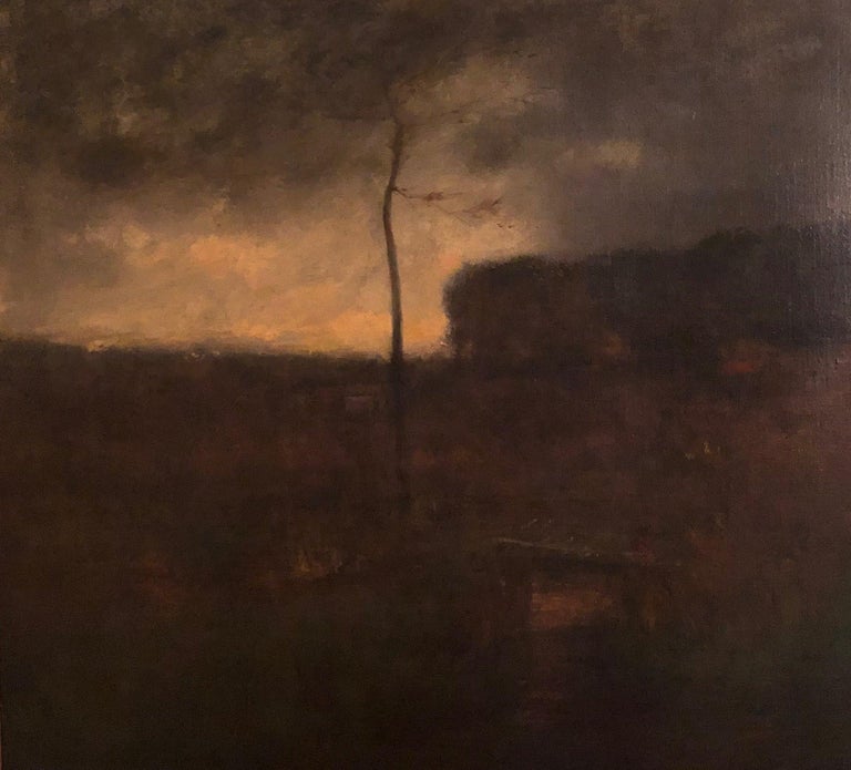 George Inness - "A Cloudy Day," View of Montclair, New Jersey, Tonalist ...