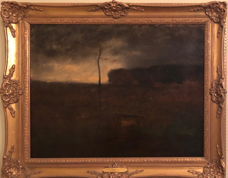 George Inness - "A Cloudy Day," View of Montclair, New Jersey, Tonalist ...