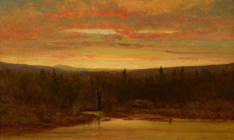 George Inness - Campfire at Sunset For Sale at 1stDibs