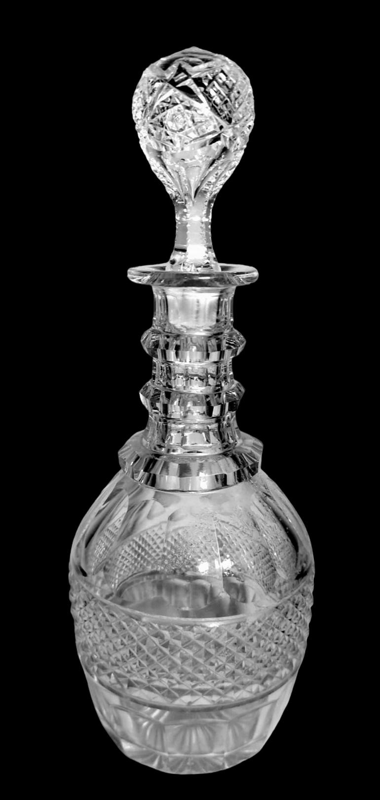 George IV English Decanter Bottle In Cut Crystal at 1stDibs