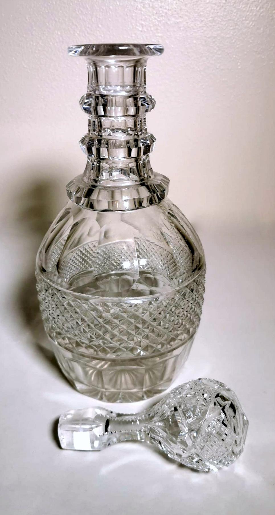 George IV English Decanter Bottle In Cut Crystal at 1stDibs