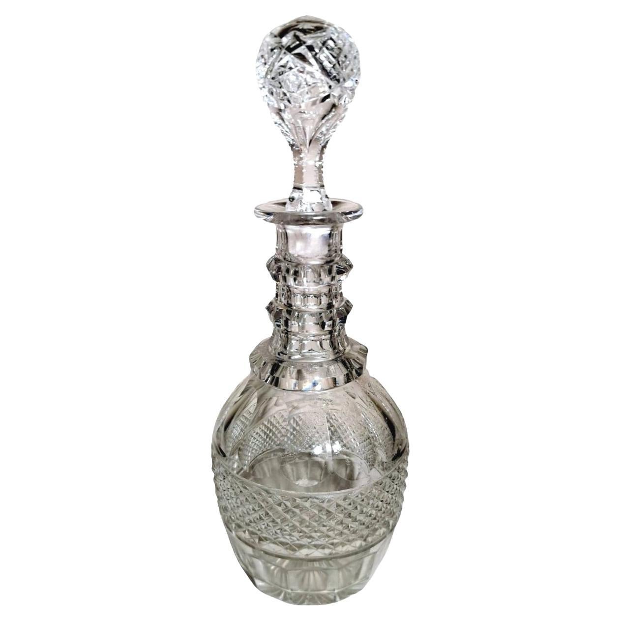 George IV English Decanter Bottle In Cut Crystal at 1stDibs