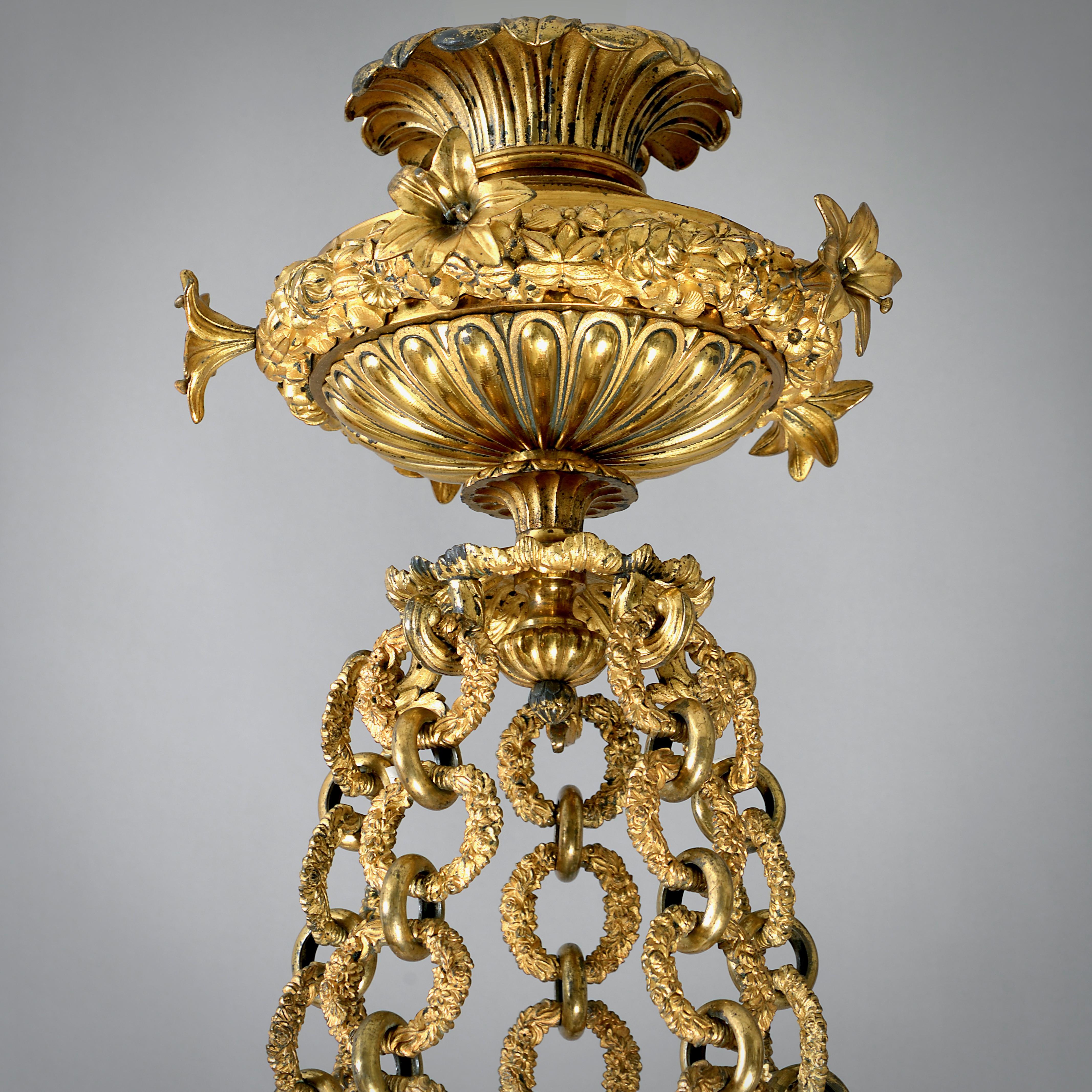 George IV Lacquered Brass Chandelier Attributed To Hancock and Rixon ...