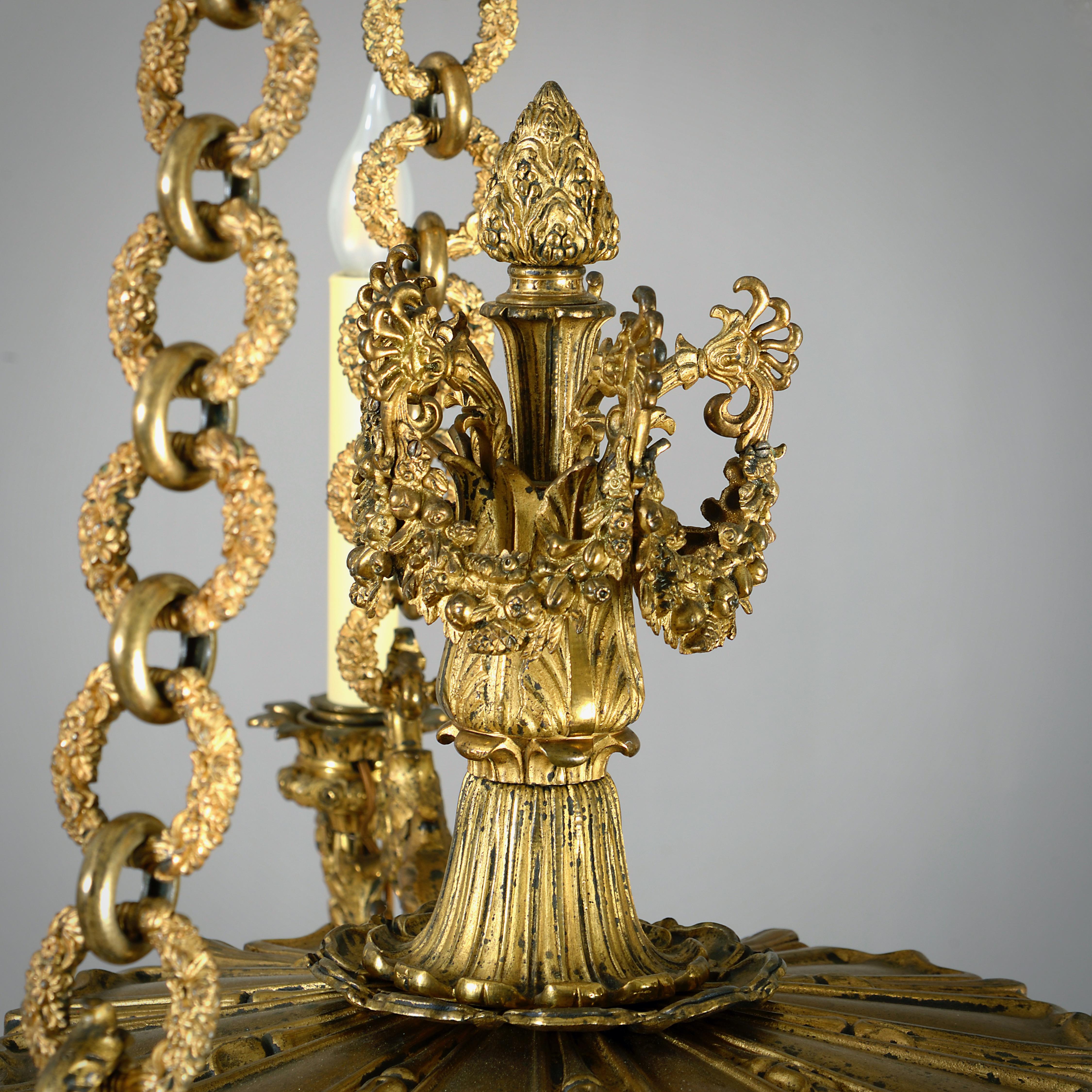 George IV Lacquered Brass Chandelier Attributed To Hancock and Rixon ...