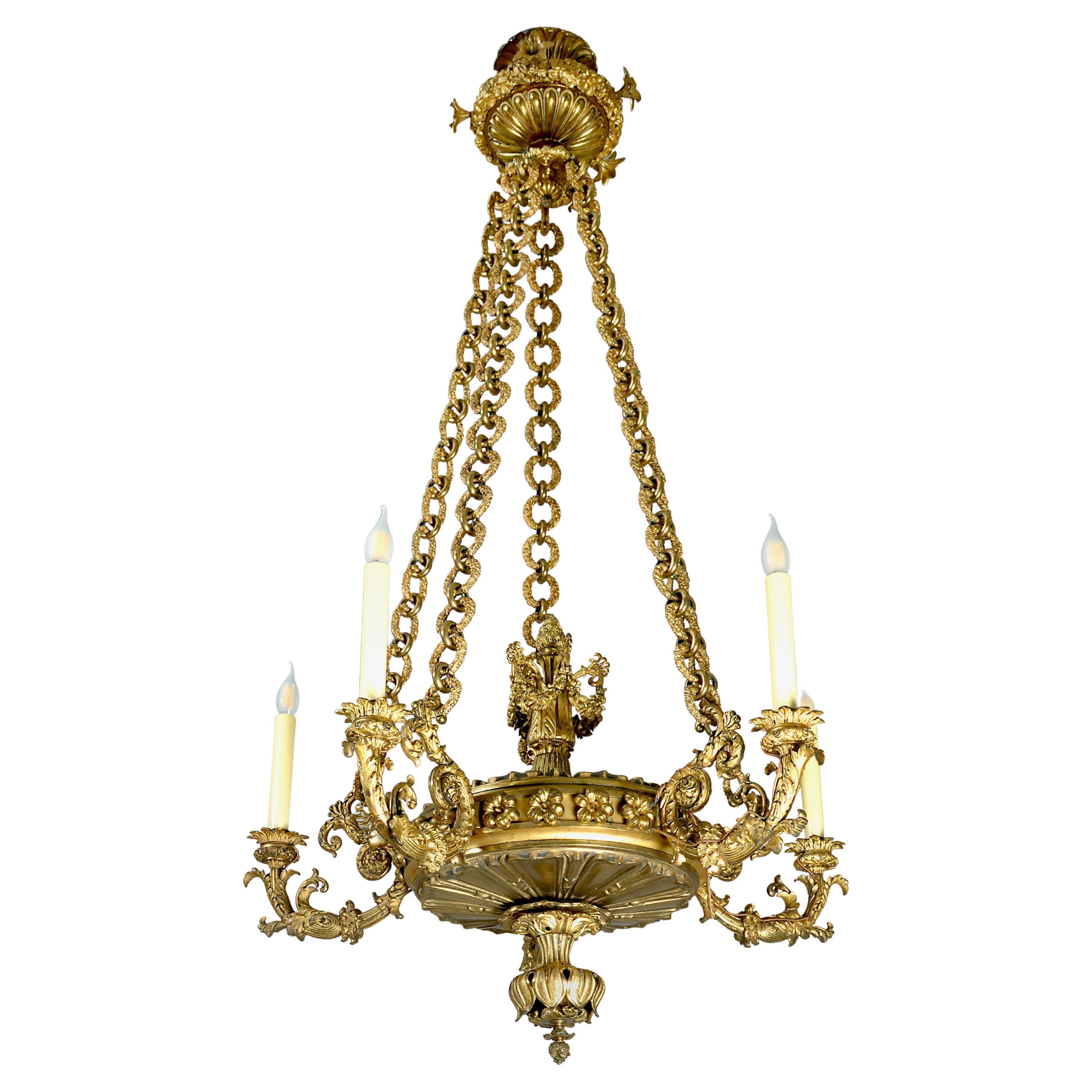 George IV Lacquered Brass Chandelier Attributed To Hancock and Rixon ...