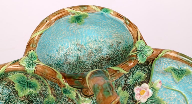 George Jones Majolica Pottery Strawberries and Cream Serving Dish, 1873 ...