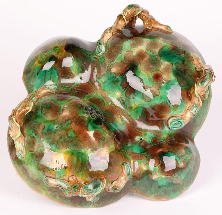 George Jones Majolica Pottery Strawberries and Cream Serving Dish, 1873 ...