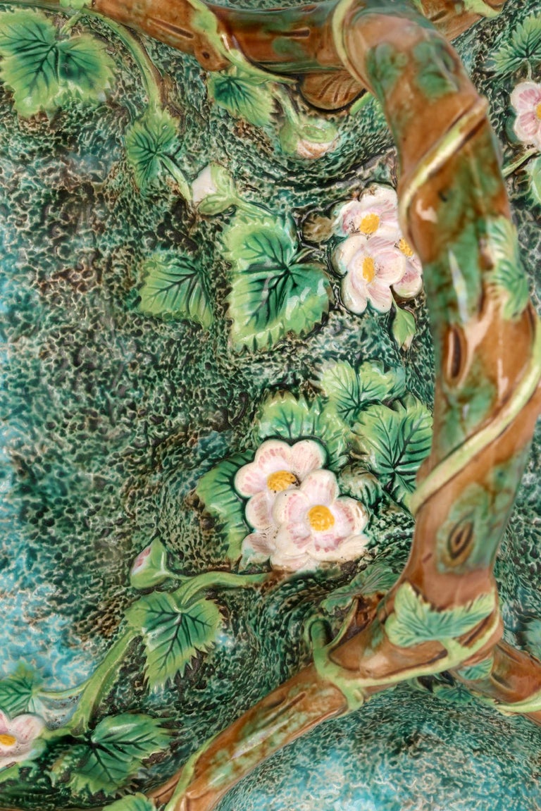 George Jones Majolica Pottery Strawberries and Cream Serving Dish, 1873 ...