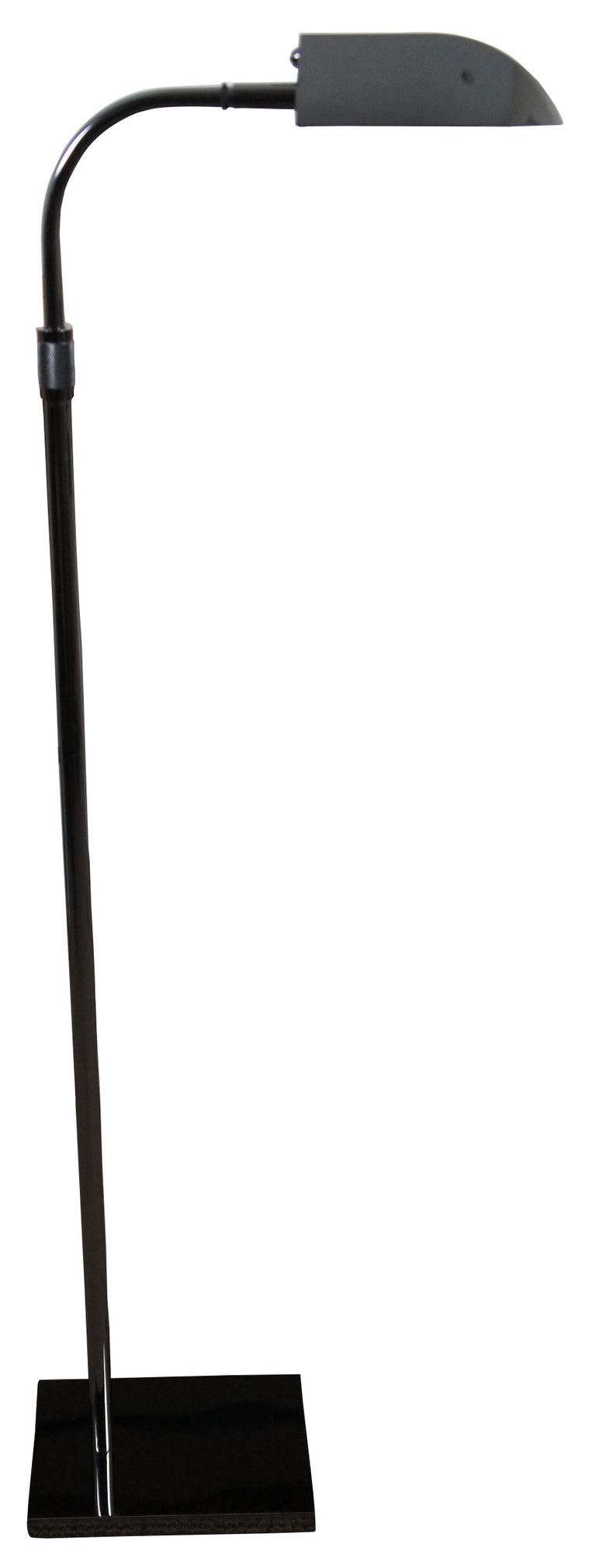 George Kovacs Modern Dark Chrome Library Reading Pharmacy Light Floor ...