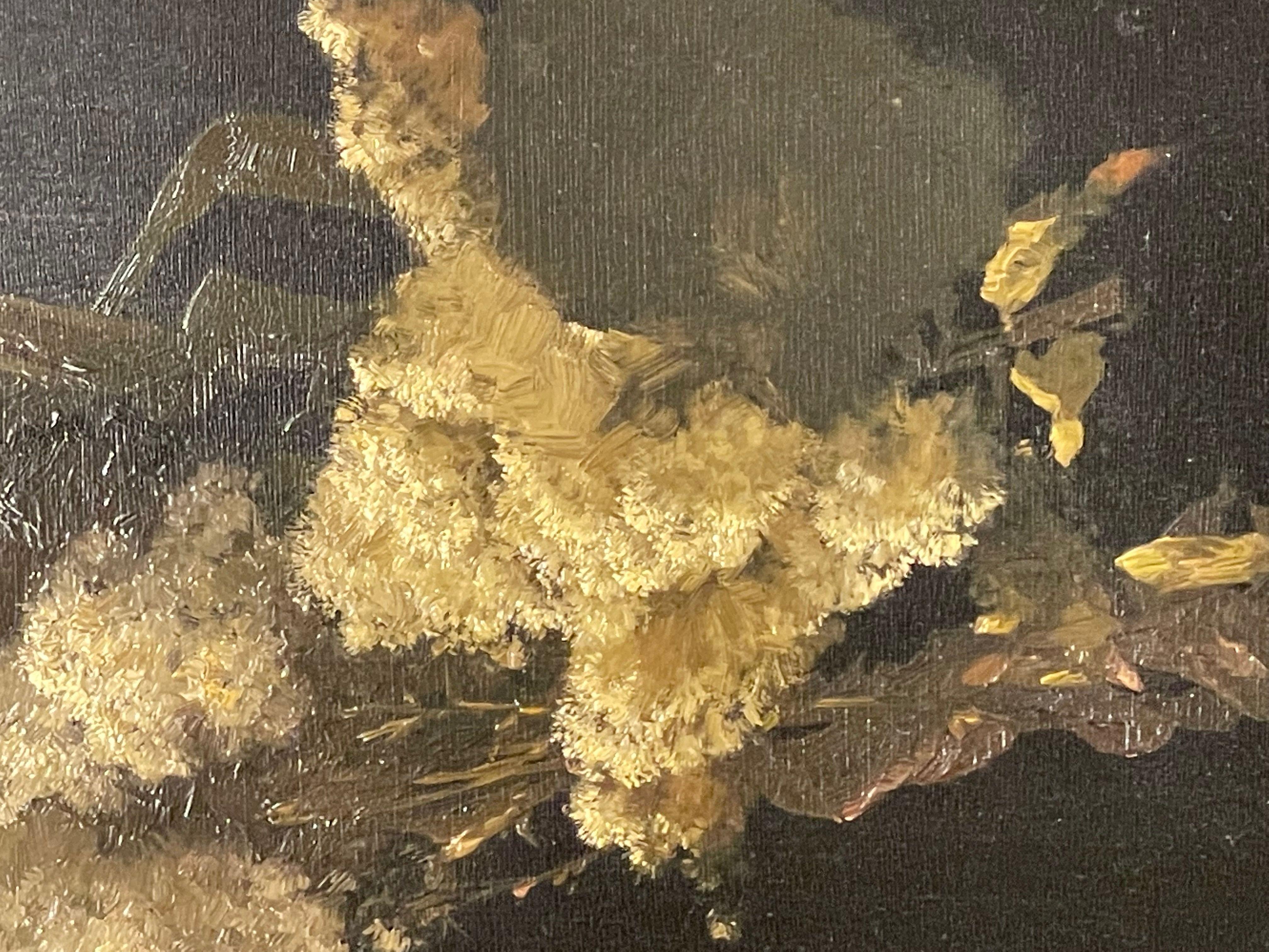 George Lambdin, 19th Century Oil on Board of "Milk Weed" in Gilt Frame ...