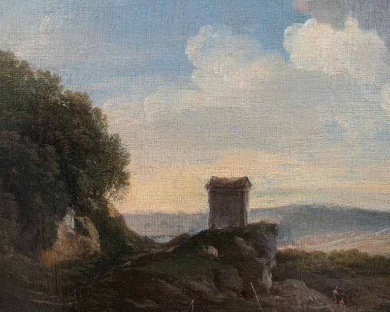 George Lambert 18th Century Bucolic Landscape View Painting Oil on ...