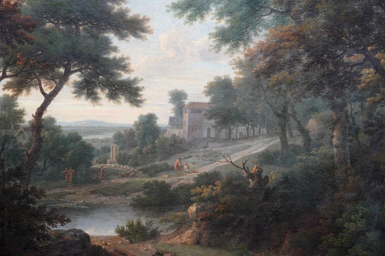 George Lambert - Paysage de Capriccio avec figures - Peinture à l'huile ...