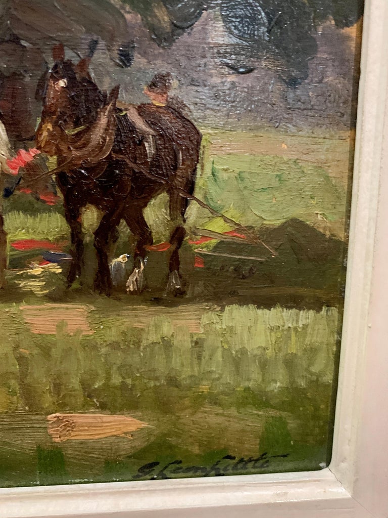 George Léon Little - English antique Impressionist landscape with ...