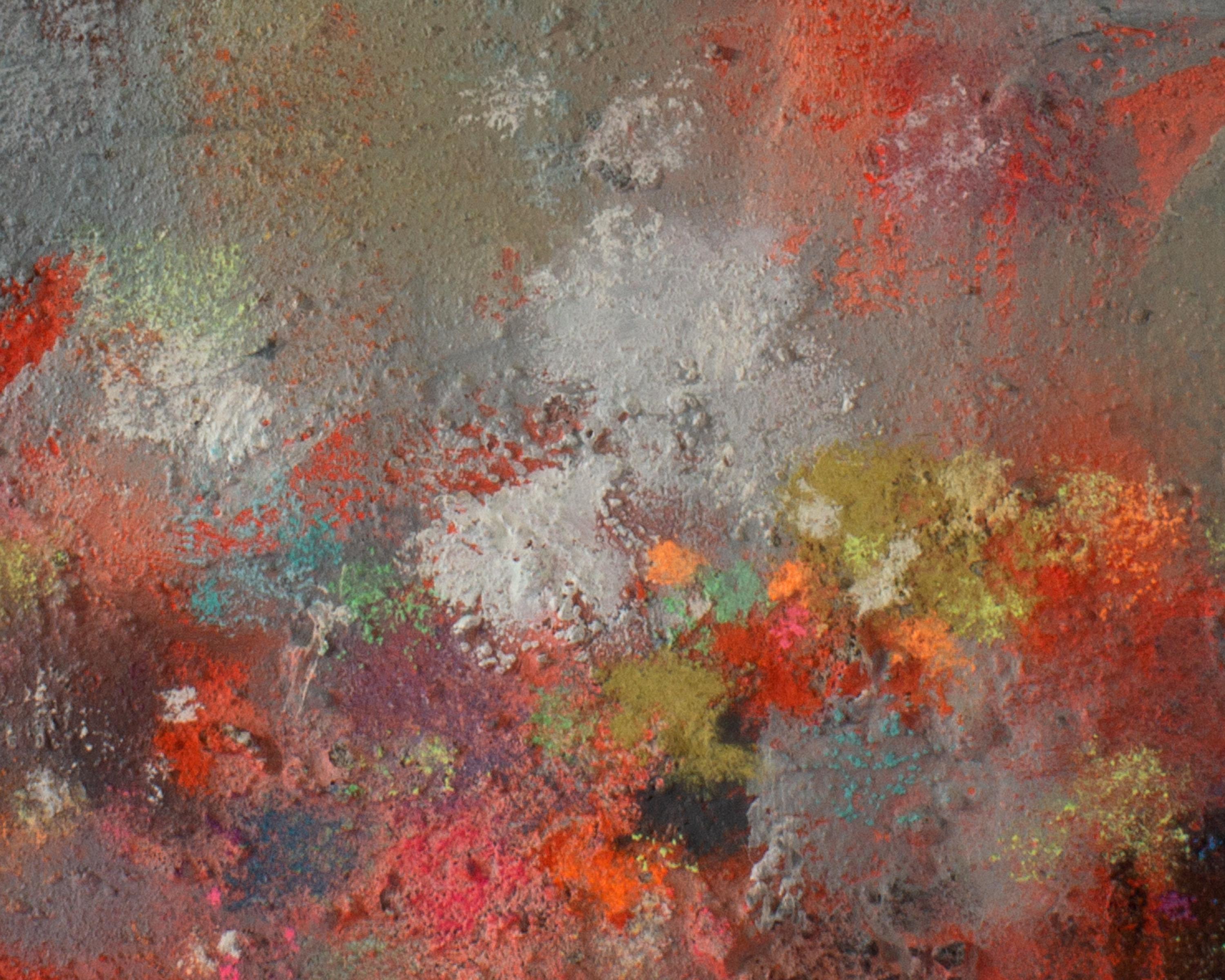 George Lewis Signed 1969 Oil on Board Abstract Painting For Sale at 1stDibs