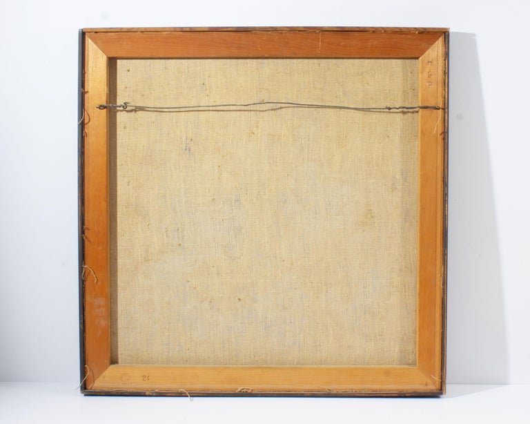 George Lewis Signed 1971 Oil on Canvas Abstract Painting For Sale at ...