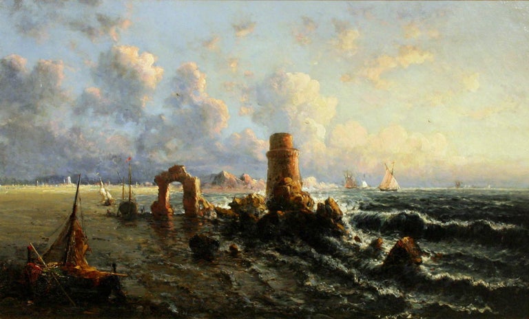 George Loring Brown - A Coastal View For Sale at 1stDibs