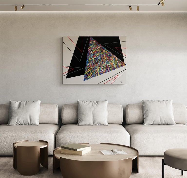 George Marlowe - In Motion, Original Signed Geometric Abstract ...
