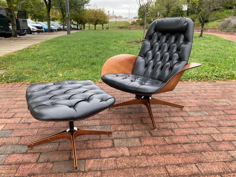 George Mulhauser “Mr” Chair and Ottoman For Sale at 1stDibs